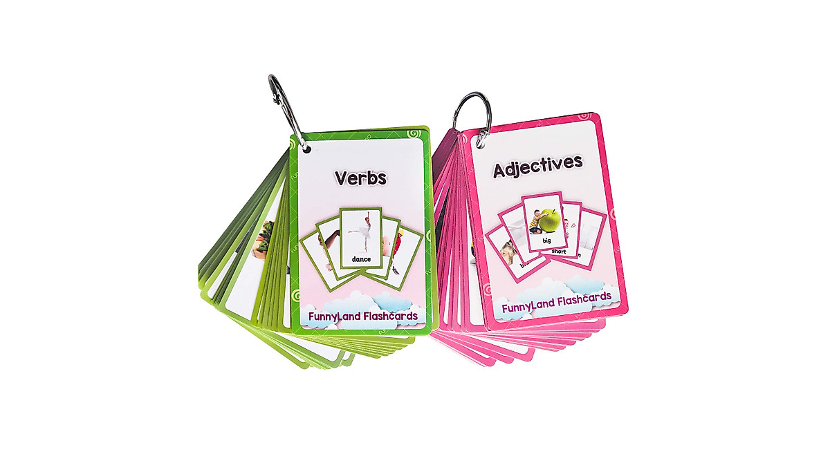 English Flash Cards for Kids | Verbs & Adjectives Learning Toys
