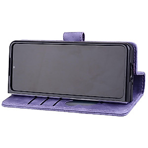 Cellphone Flip Case Compatible With Samsung Galaxy Z Fold 3 5G Wallet Flip Phone Case Embossed Phone Case Leather Case Phone Case Card Slot Phone Case Carrying Wrist Strap Phone Case Compatible With S