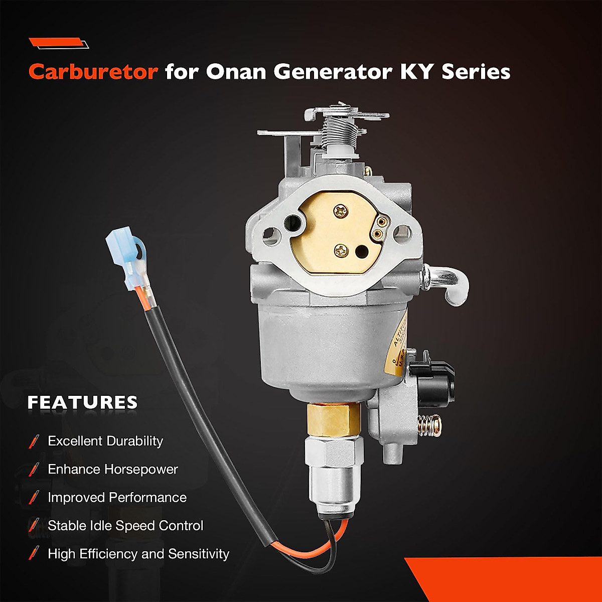 Carburetor Carb with Gaskets for Onan Cummins Generator & Microquiet 4000-Watt 4KYFA26100 4KYFA26100P 4KYFA26100K Replace# A042P619, A041D736, 146-0785