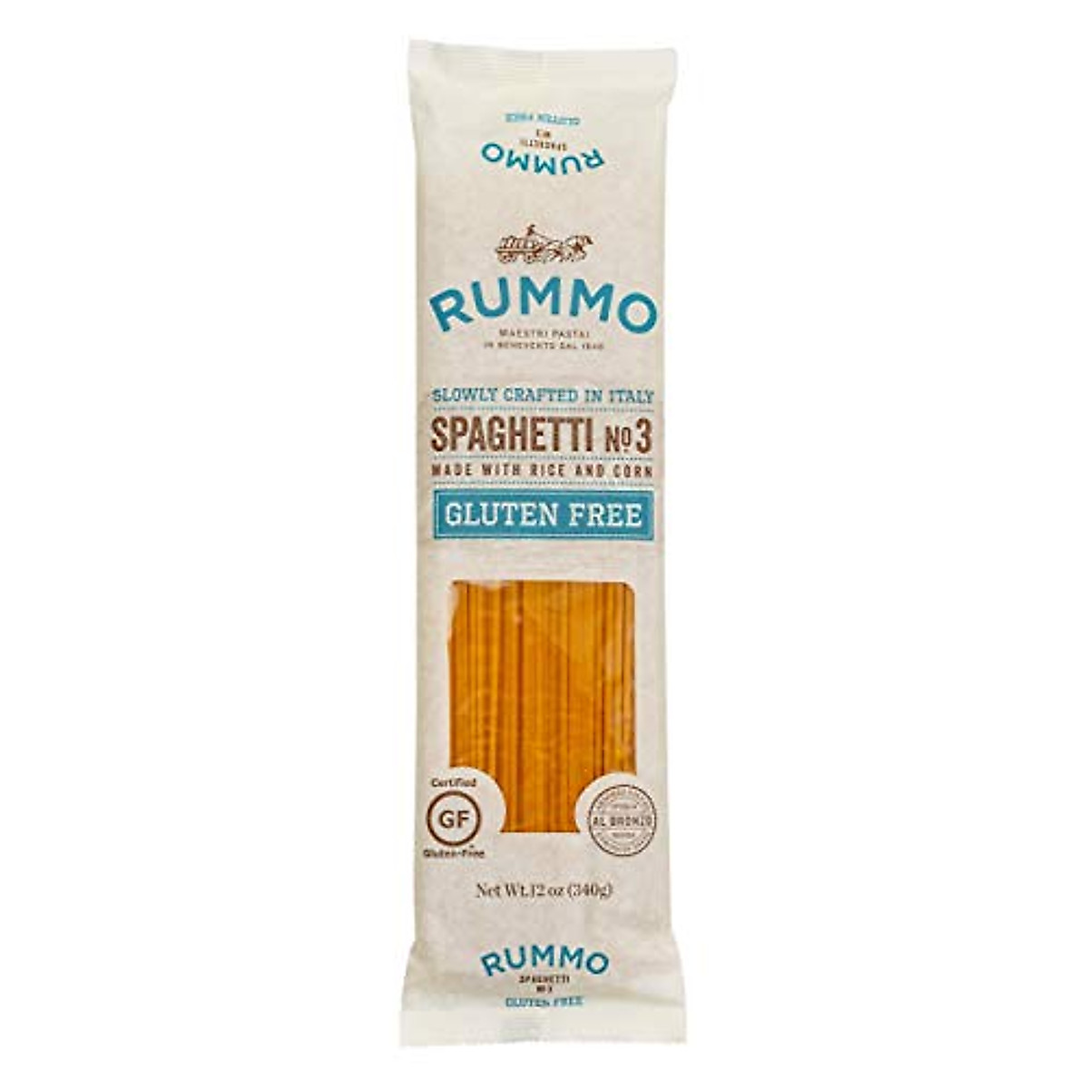 Rummo Italian Pasta Gf Spaghetti No.3 - Always Al Dente, Certified Gluten-Free, Made In Italy (12oz Package), 12 Ounce