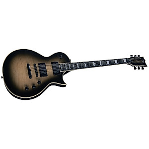 ESP 6 String LTD Deluxe EC-1000T Electric Guitar, Black Natural Burst, Right, (LEC1000TFMBLKNB)