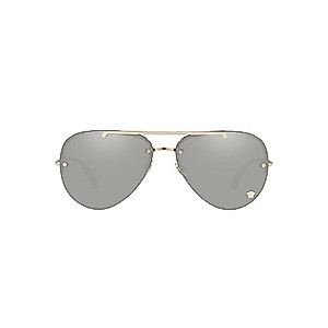 Versace VE2231 Sunglasses - (12526G) Pale Gold/Light Gray Mirror Silver - 60mm