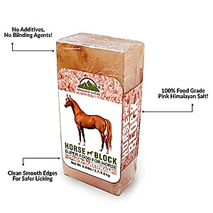 Himalayan Nature 100% Natural Himalayan Rock Salt Block - Mineral Salt Licking Brick for Animals, Horses & Deer | 5 LBS, 5-8 LBS