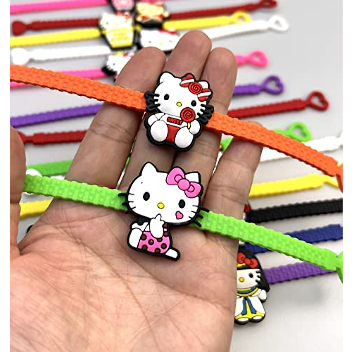 HUANGQH 15 Pack Rubber Bracelets Wristband Bracelets for Birthday Party Supplies Favors Prize Rewards
