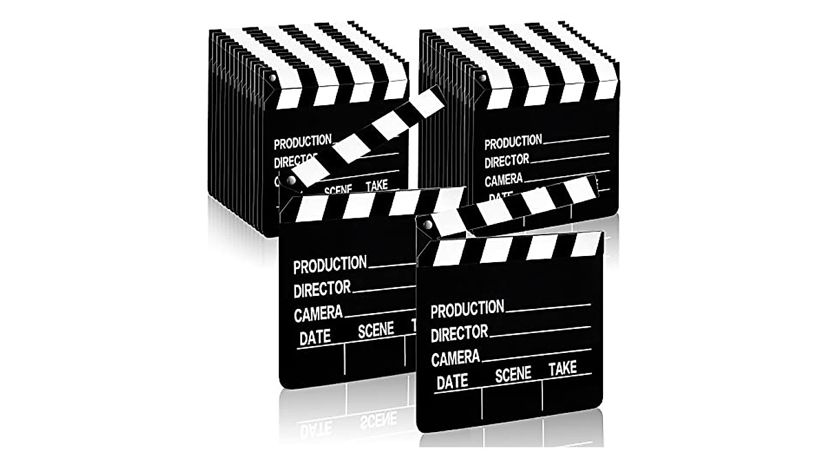 Movie Film Clap Board Halloween Party Props 7 x 8 Inch Cardboard Movie ...
