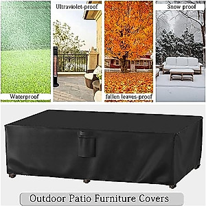 MRJ 600D Fabric Waterproof Outdoor Patio Furniture Covers - Protect Your Garden Furniture with Sun-Resistant 74 x 47 x 28 inch Dimensions