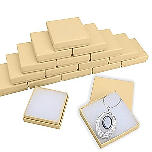 20 Pack Cotton Filled Small Jewelry Gift Boxes ,3.5x3.5x1" Cardboard Jewelry Boxes Bulk For Small Business, Small Gift Boxes with Lids For Jewelry Packaging .Square Bracelet Necklace Ring Box