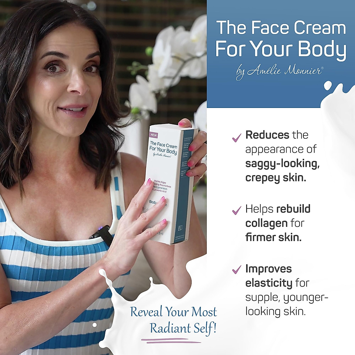 Crepe Firming Advanced Cream - European Hi-tech Skin care - Hyaluronic Acid in the 50-3000 kDa Molecular Spectrum - Tightening & Lifting Collagen Repair Treatment - Best for Body, Face and Neck 7.5 oz