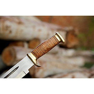 19 Inches High Carbon Steel Stainless Steel Blade with Brass Clip Guard and Pommel Knives | Camping Hunting Outdoor Survival Knives | Birthday Anniversary Xmas Gifts