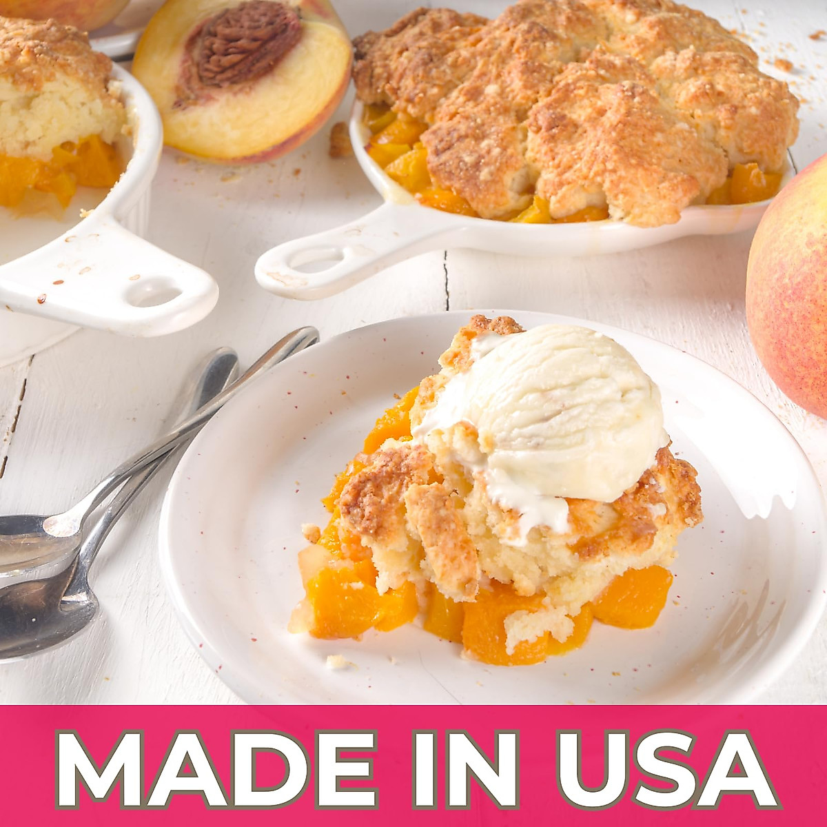 Nutristore Freeze Dried Peaches | 100% Natural, Healthy Fruit Snacks | Bulk #10 Can | Premium Quality & Crispy Fresh Taste | Emergency Survival Food Supply | 24 Servings | 25 Year Shelf Life