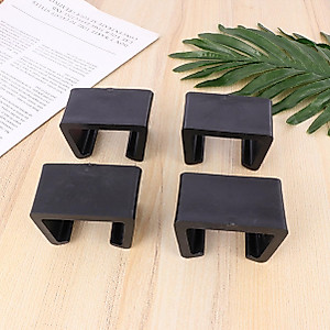 POPETPOP Outside Furnishings 4Pcs Outdoor Furniture Clips- Sectional Sofa Furniture Chair Clip, Wicker Chair Fasteners Home Accessory for Home Shop Office (Black) Outdoor Sofa