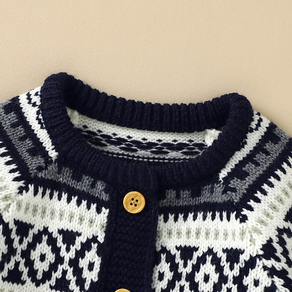 Wugugu Baby Girls Boys Rompers Caps Outfit Newborn Infant Knitted Jumpsuits Hats Suit Unisex Retro Long Sleeve Soft Warm Winter Spring Bodysuit Clothes White 6-12 Months