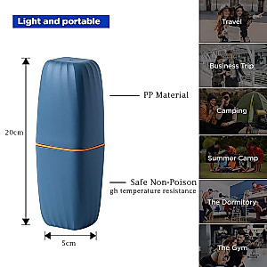 Travel Toothbrush Cup Case,Toothbrush Holder with Cover Travel Toothbrush Containers Portable Toothpaste Storage Toothbrush Case and Carrier for Camping School Business Trip Bathroom (Dark blue)