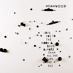 NOAHWOOD Fingerboards Parts (NWii Fidget Bearings Handmade Black Logo Wheels (4Pcs) + Gift (NW King Trucks 33mm) White