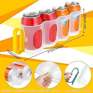 4 Pcs Plastic Portable Soda Can Organizer for Refrigerator Organizer Bins Drink Storage for Fridge Soda Can Holder for Refrigerator Beer Can Racks Drink Can Dispensers for Beverage Pantry Fridge Shelf