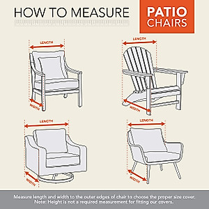 Modern Leisure Outdoor Chair Cover - Weather-Resistant Fabric - Furniture Protection Perfect for Patio, Deck, and Porch - 33" L x 34" W x 31" H - Kahki - 2-Pack