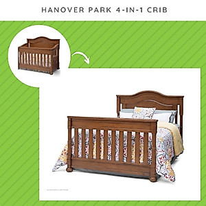 CC KITS Full-Size Conversion Kit Bed Rails for Select Simmons/Delta Crib | Multiple Finishes Available (Chestnut)