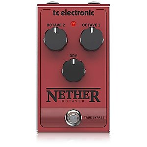 TC Electronic NETHER OCTAVER Classic All-Analog Octave Pedal with 1 or 2 Octaves Below Original for Adding Warm Deep Bottom End