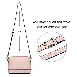 Crossbody Bags for Women, Lightweight Medium Dome Purses and Handbags with Adjustable Strap and Golden Hardwares