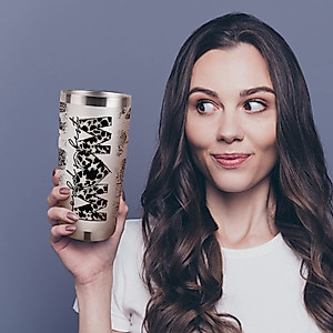 Paayna Best Mom Insulated Vacuum Tumbler with Lid, Mother's Day Birthday Gifts for Mom Women Grandma, Cow Print Stainless Steel Double Wall Cup, 20 oz Travel Detachable Straw Mug