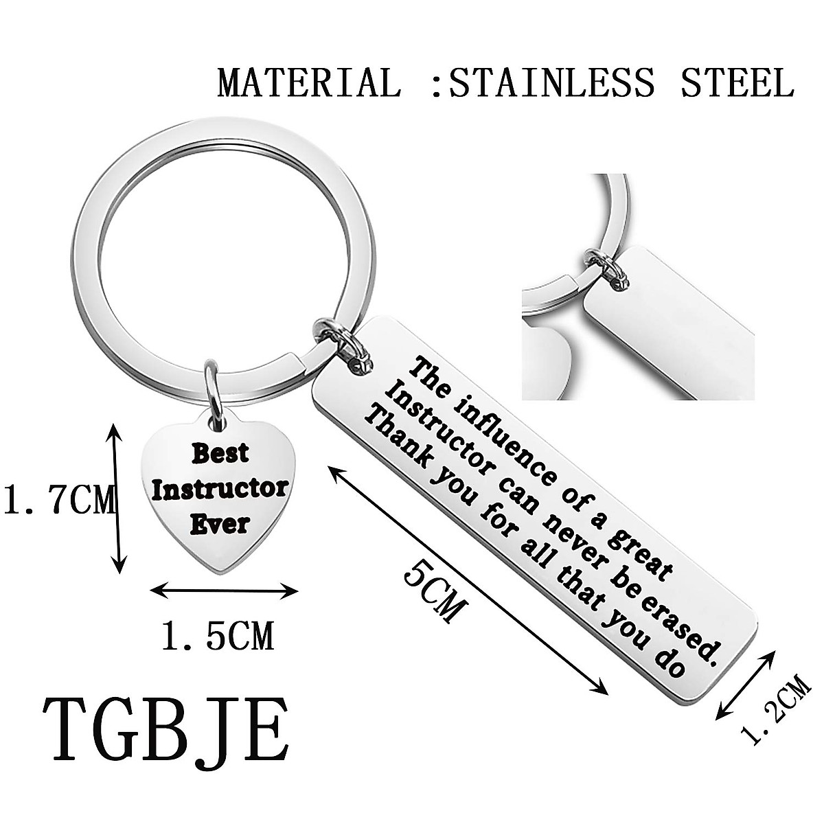 TGBJE Nursing Instructor Gift Clinical Instructor Gift The Influence of A Great Instructor Can Never Be Erased Thank You Gift (Instructor Keychain)
