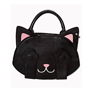 Lost Queen Women's Peek-a-Boo Purse Bag of Tricks Cat Handbag Ladies Shoulder Bag
