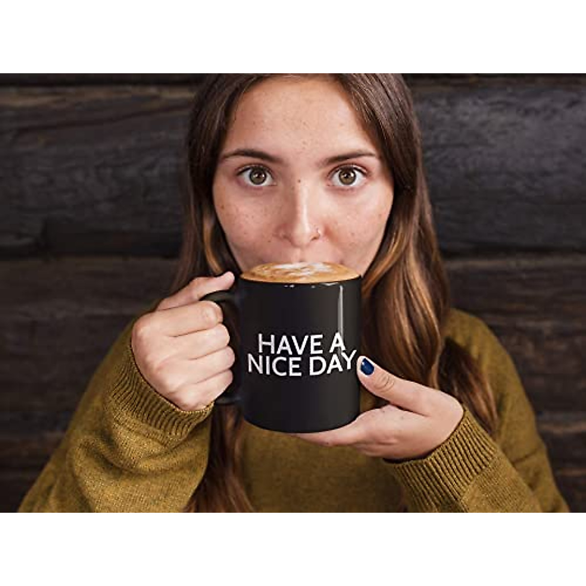 Funny Coffee Mug for Men and Women - Have A Nice Day Coffee Mug Middle Finger Bottom | Novelty Coffee Mugs - Flip Off Funny Mugs | Cool Mugs, Fun Mugs, Hilarious Coffee Mugs, Funny Coffee Cups