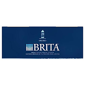 Brita Water Filter for Sink, Faucet Mount Water Filtration System for Tap Water, Reduces 99% of Lead, Chrome