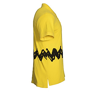 Mad Engine Peanuts Charlie Brown Zig Zag Yellow Shirt Halloween Costume Cosplay