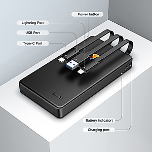 iDiskk App-le Certified 2TB Portable External Hard Drive for iPhone,iPad Android Phones,MacBook,Computer to Backup Docs| Photos | Videos,iPhone 15 & 16 Photo Stick Photo Storage Phone Drive