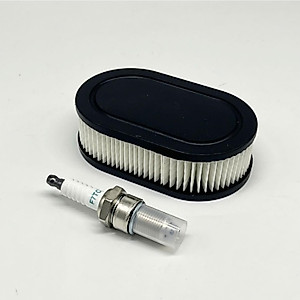 Air Filter Spark Plug for Troy-Bilt TB110 TB115 TB200 TB230 TB330 TB370 Lawn Mower Suitable for 550E 550EX 500EX 625EX 675EXI 725EXI 575EX Series Engine