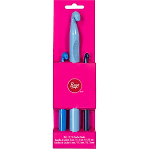 Boye 3399101000 Ergonomic Crochet Hook Set, Size L P Q