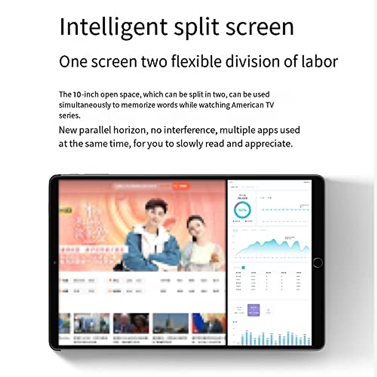 Docooler 10.1‘’ Business Touch Tablet, 4K HD Full Scree Tablet Bulit-in MTK6735 Processor, Android 7, 1200x800 Resolution＆5000mAh Large Battery, Dual Channel Stereo＆Camera（Color Optional）