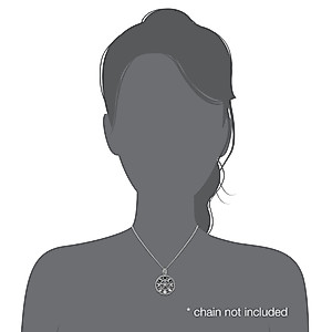 WithLoveSilver Solid 925 Sterling Silver Enamel Moon phase and star Pentacle Pendant