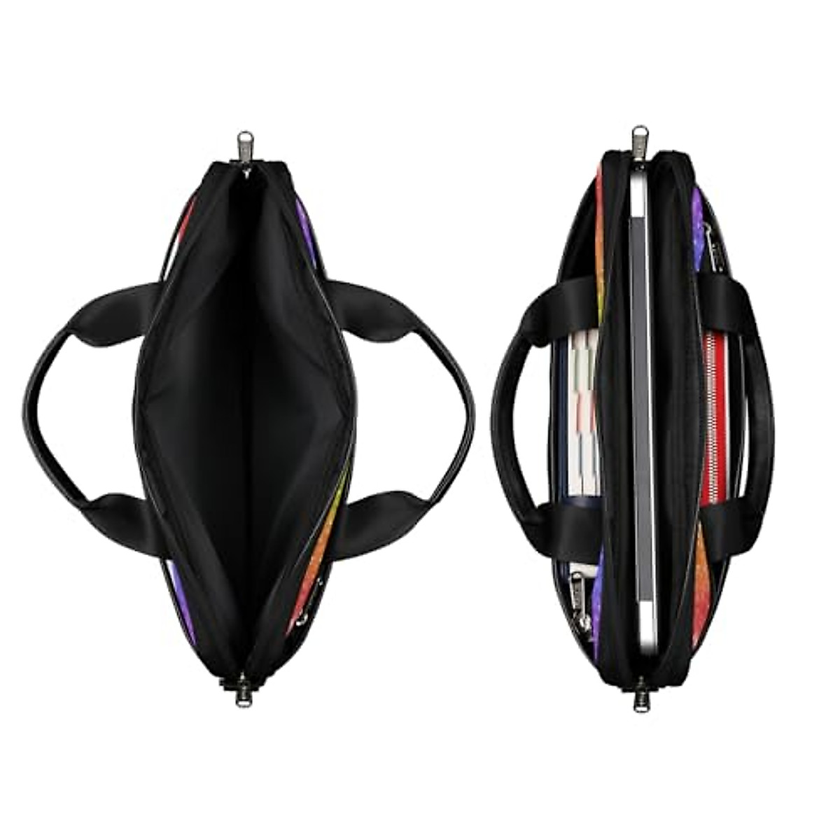 Rainbow Pattern Laptop Computer Bag Waterproof Shoulder Messenger Bag 13-15 inch Durable Laptop Tote Bag with Shoulder Strap Handle Lightweight Crossbody Briefcase