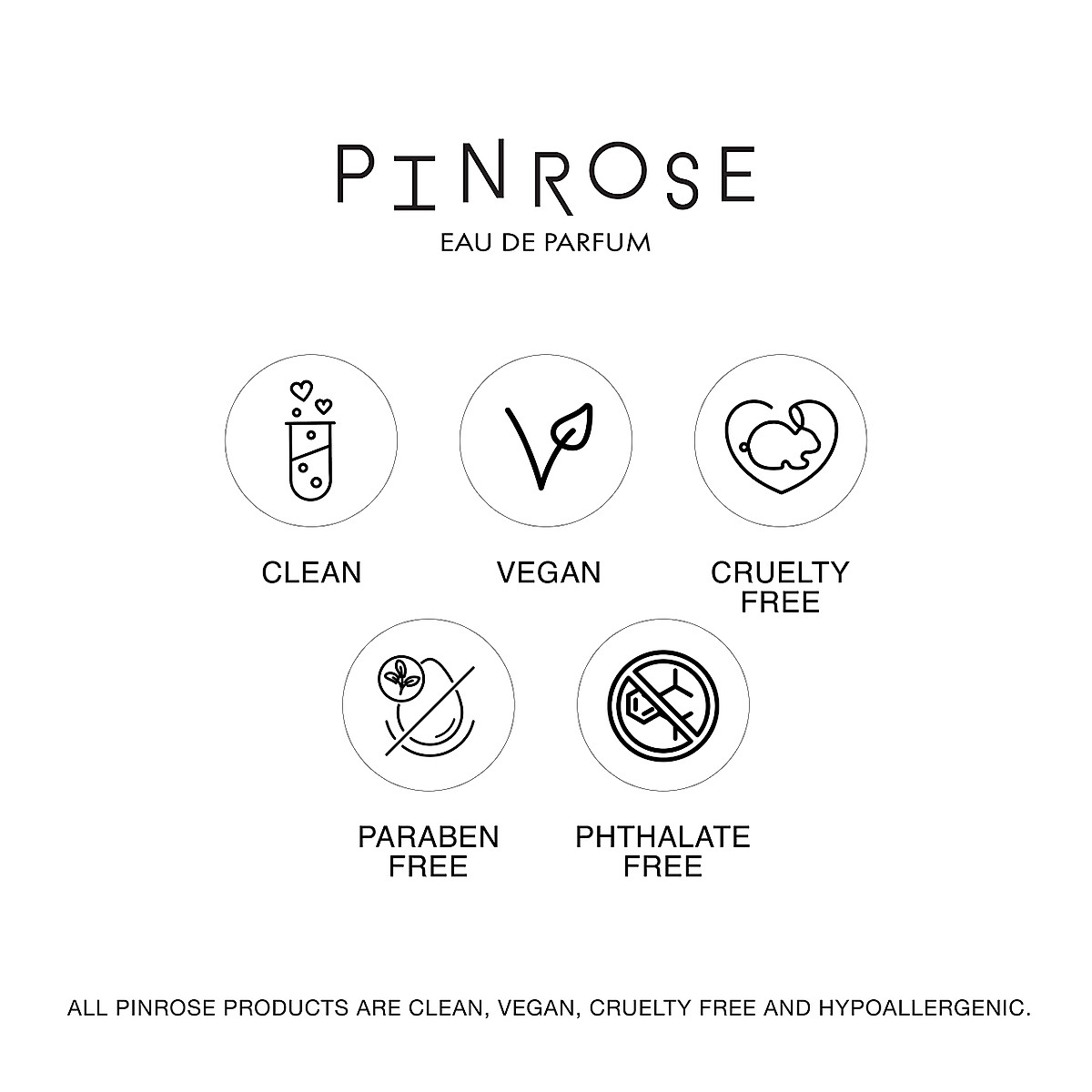 PINROSE Sun Saint Eau de Parfum Spray (1.7 fl oz/50 ml) for Women. Clean, Vegan and Cruelty-Free Beachy Citrus Fragrance. Perfect Purse Size.