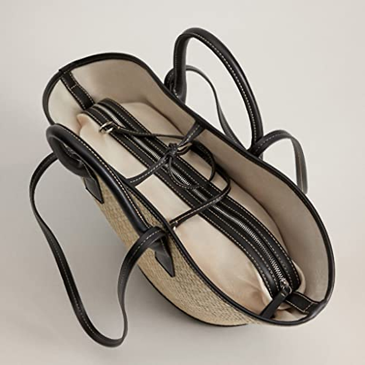 Handmade Straw Bags Holiday Handbags Shoulder Tote Bags Women's Large Capacity Summer Travel Women's Handbags Bucket Bag (Color : A)