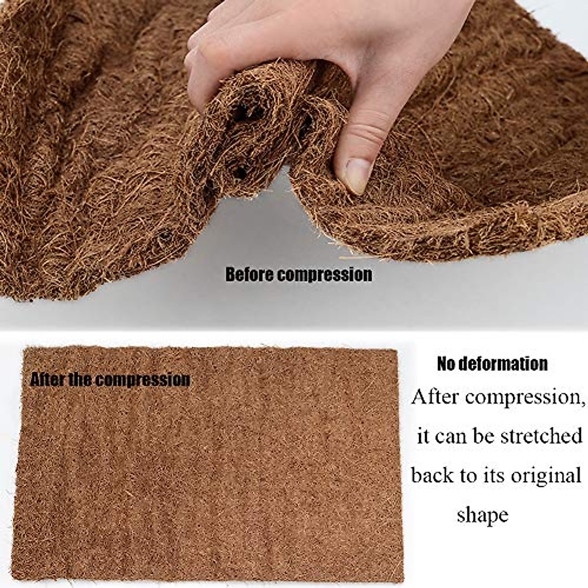 Hamiledyi Reptile Carpet Natural Coconut Fiber Tortoise Carpet Mat for Pet Terrarium Liner Reptile Supplies for Lizard Snake Chamelon Turtle Bedding Bunny Rabbit Mat（4 pcs）