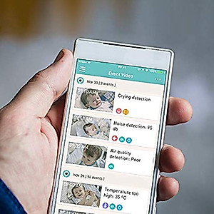 Lollipop Video Baby Monitor with Camera and Audio, Baby Camera Monitor with Crying Detection and Two Way Talk Back, Baby Video Monitor Bundled with Lollipop Baby Monitor