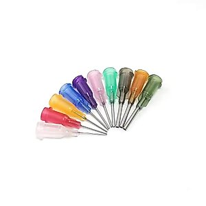 0.5 inch Unsterilized Synthetical Dispensing Needle with Blunt Tip Luer Lock - 10 Different Sizes，50 PCS