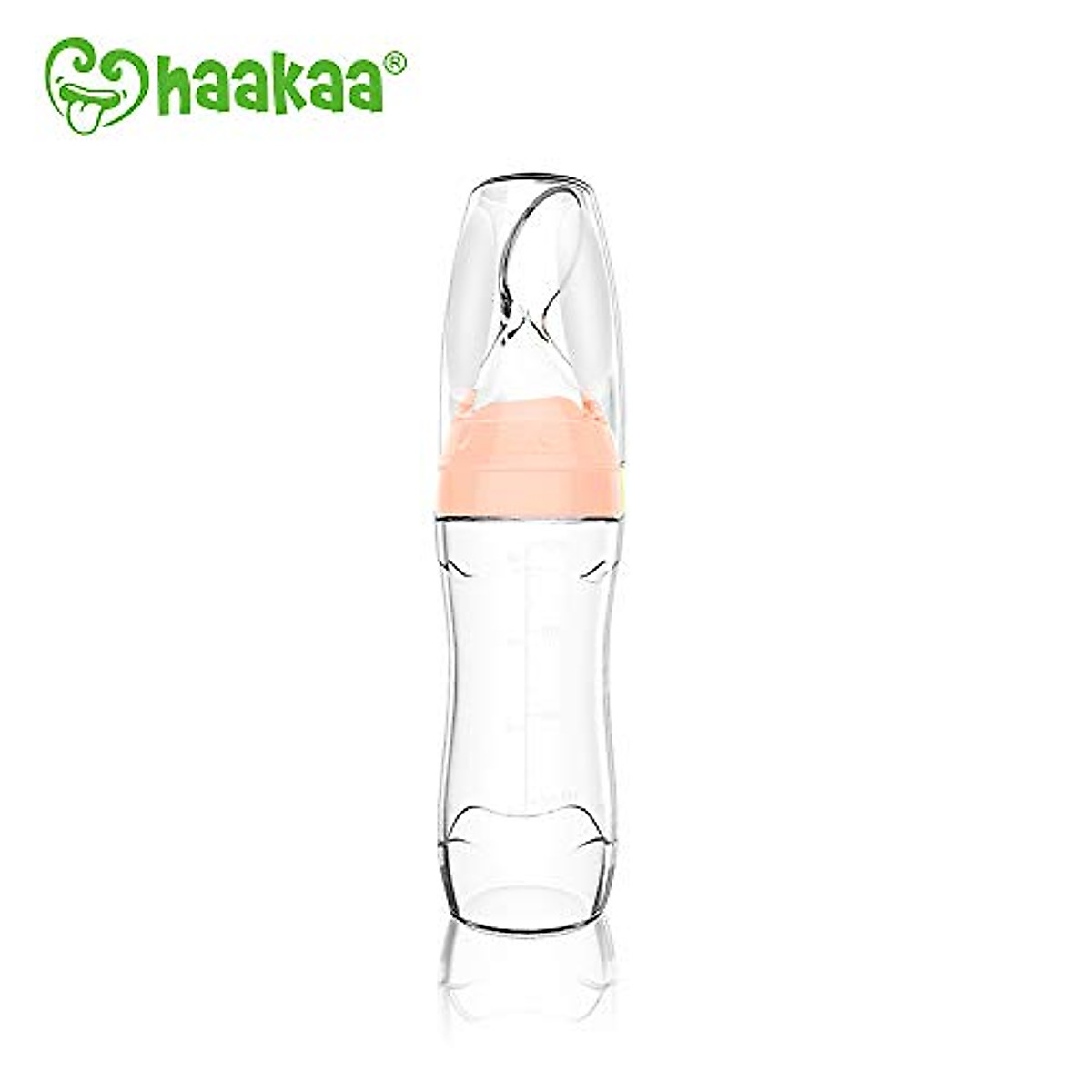 Haakaa Silicone Baby Food Feeding Spoon (Peach)