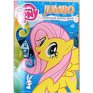 My Little Pony Jumbo Coloring & Activity Book 4 Pack - Pinkie Pie, Twilight Sparkle, Rainbow Dash & Fluttershty
