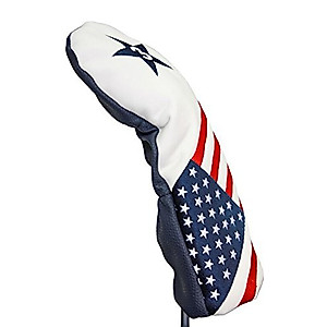 USA 3 & H Headcover Patriot Golf Vintage Retro Patriotic Fairway Wood and Hybrid Head Cover Fits All Modern Fairway Wood and Hybrid Clubs