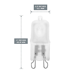 10 Pack Frosted Lense Q75/G9/FR/120V G9 JCD 75 Watt 120 Volt T4 JD Type Halogen House Hold Light Bulb Hanging Pendant Accent Type Spot Down Lamp Chandelier Sconce Fixture Lighting