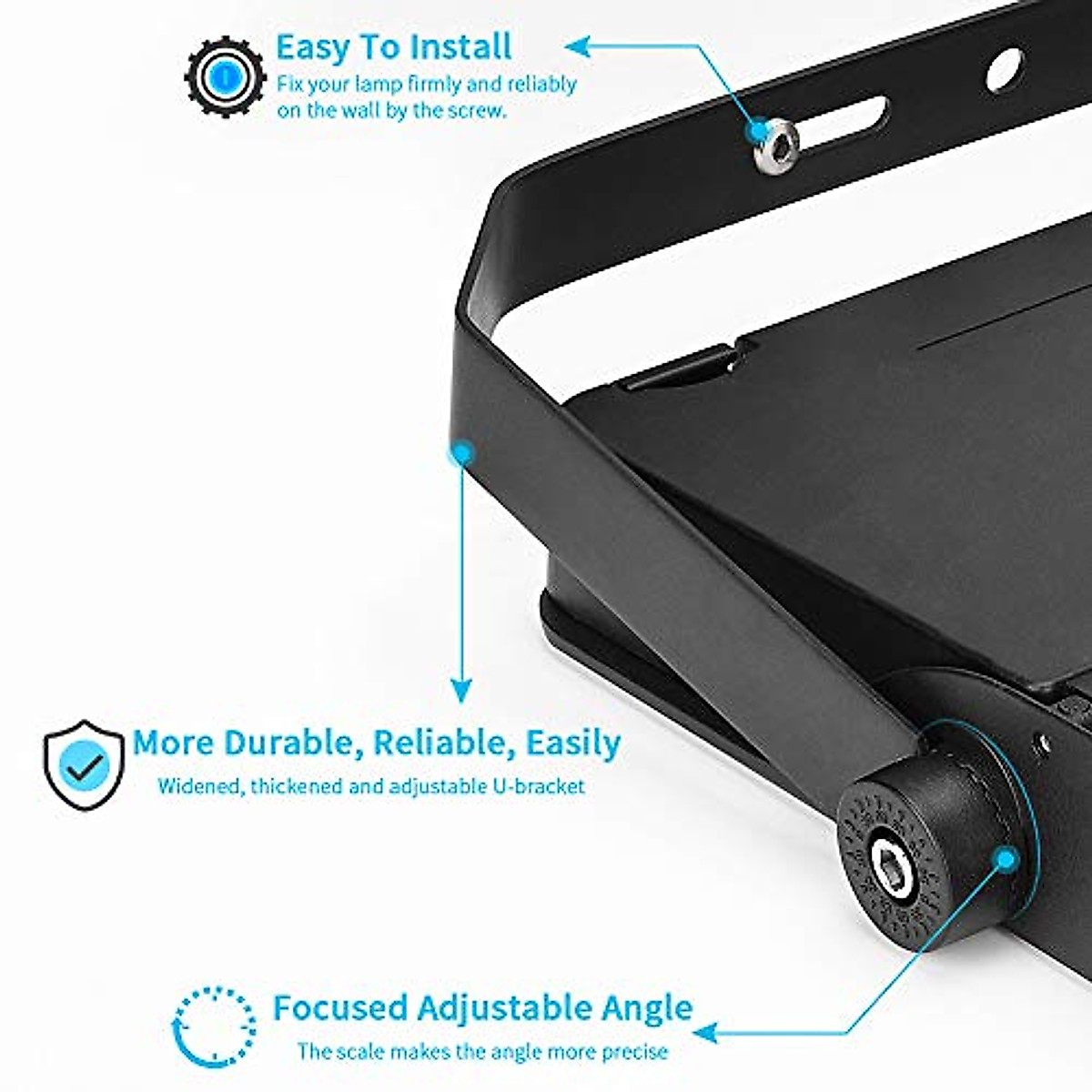 LEDMO Professional Grade LED Stadium Lights - High-Intensity Commercial Area Field Lighting for Outdoor Sports Venues, Energy-Efficient and Long-Lasting, 240W 31200LM Dusk to Dawn Photocell 5000K