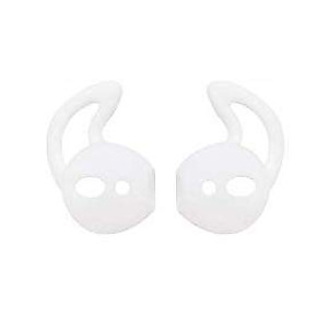 ALXCD Earbud Cover Replacement for Airpod, 2 Pairs [Fit in Case] Ultra Thin Earbud Covers & 2 Pairs [Anti Slip] Silicone Ear Tips, Fit for Airpod Headphone (4T+4S)[White]