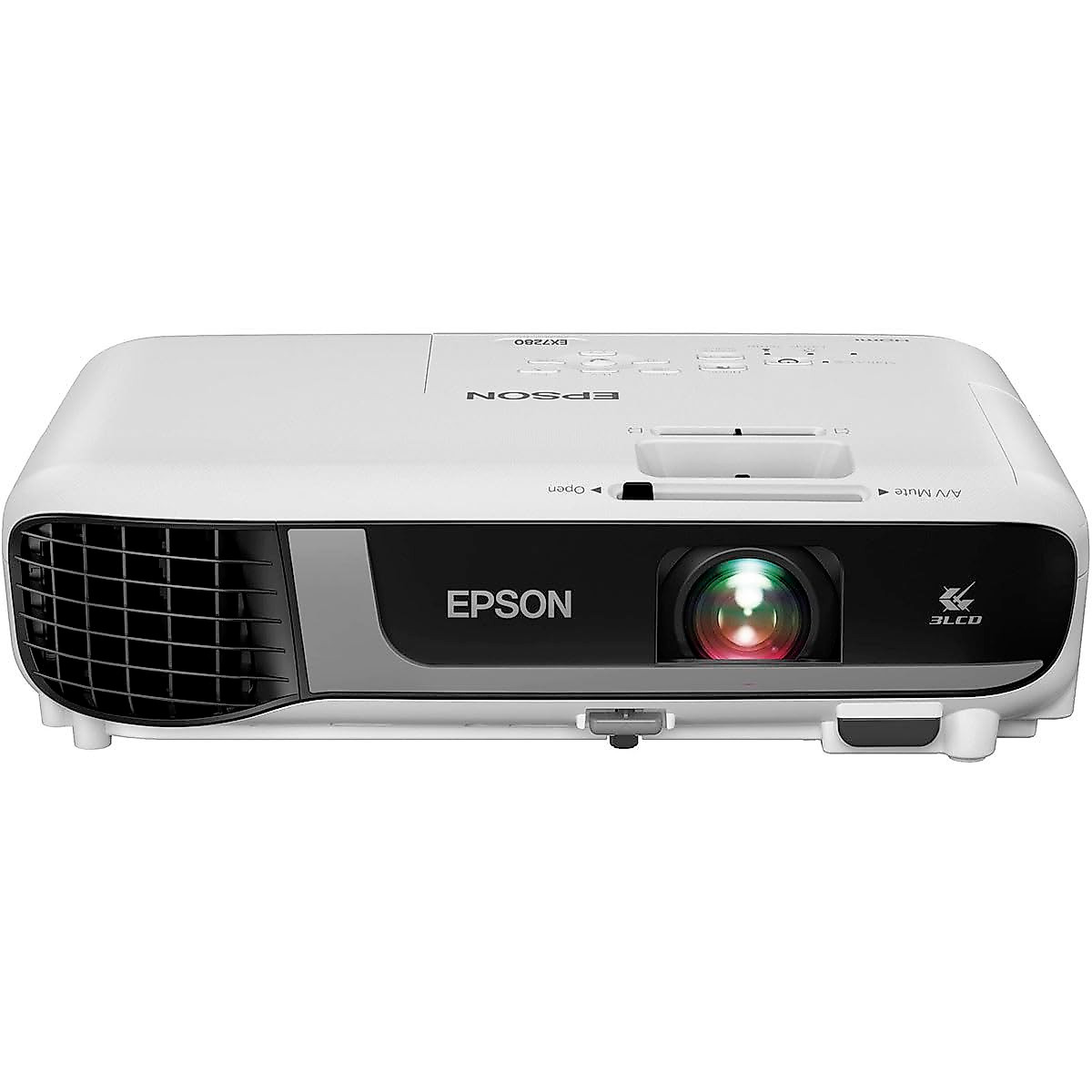 Epson Pro EX7280 3-Chip 3LCD WXGA Projector, 4,000 Lumens Color Brightness, 4,000 Lumens White Brightness, HDMI, Built-in Speaker, 16,000:1 Contrast Ratio (Renewed)