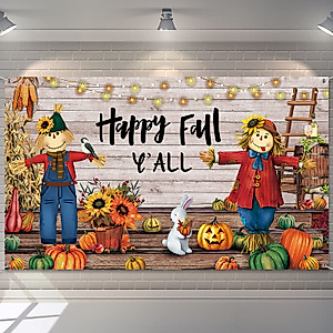 Fall Thanksgiving party Backdrop Extra Large Thanksgiving Decorations Outdoor Yard Banners Fall Thanksgiving Harvest Photography Backdrop Fall Party Supplies for Autumn Decorations, 72.8 x 43.3 Inch