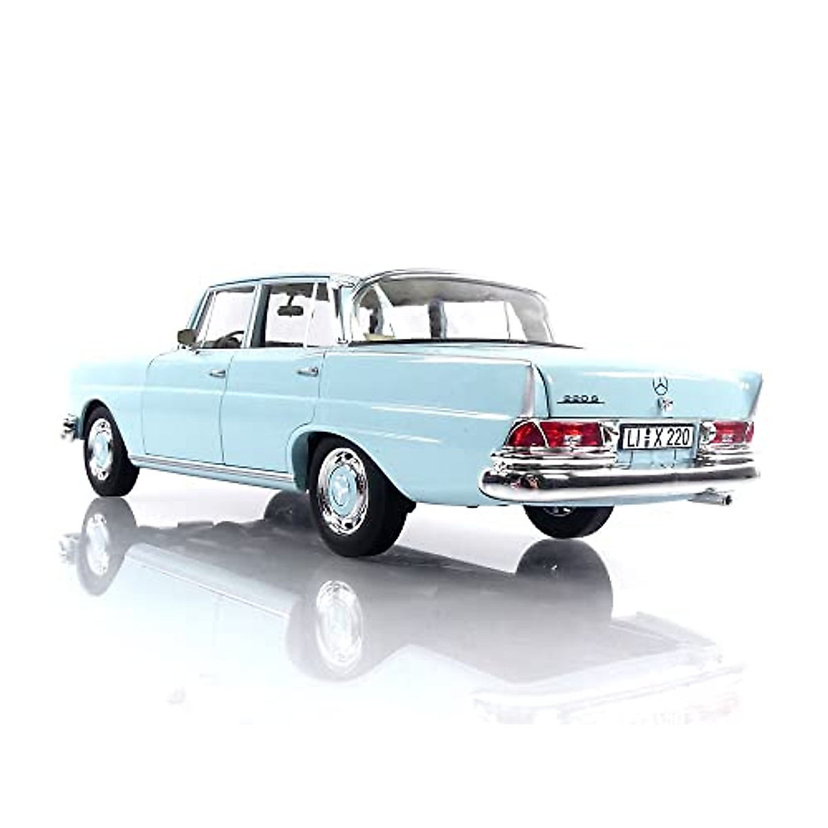 Norev 1965 220 S Light Blue with White Top 1/18 Diecast Model Car 183920
