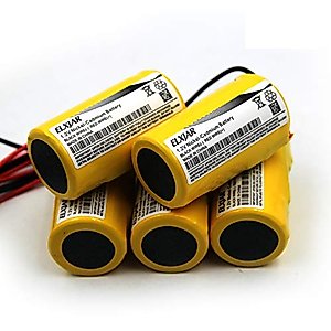 elxjar (5-Pack) 1.2V 1200mAh ELB-1P201NB Ni-CD Battery Replacement for Lithonia ELB0320, ELB1P201N2 ELB1P2901N ELB1210N ELB1P201N Exit Sign Emergency Light